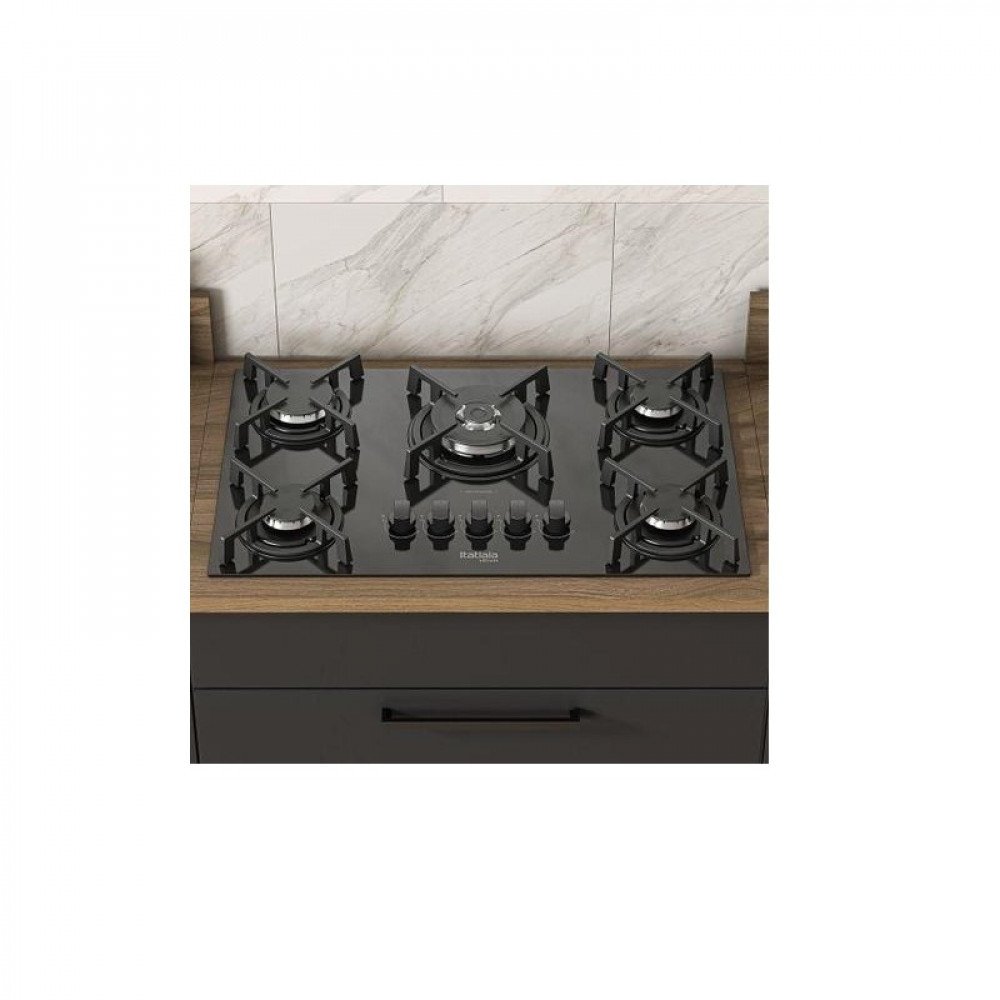 Cooktop 5 Bocas Itatiaia Vitrum Tripla Chama com Acendimento Automatico | MadeiraMadeira