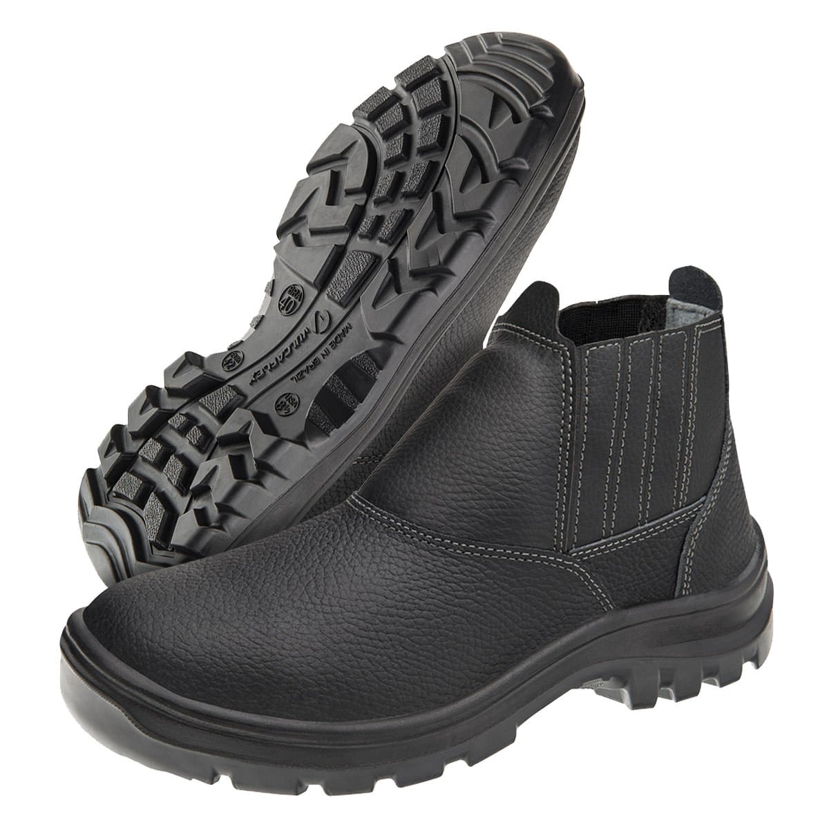 Botina de Segurança com Biqueira de Aço Preta Vulcaflex Marluvas 700303 ...