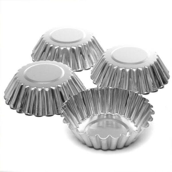 Mini Formas de Bolo CupCake em Metal Inox kit 8 unid | MadeiraMadeira