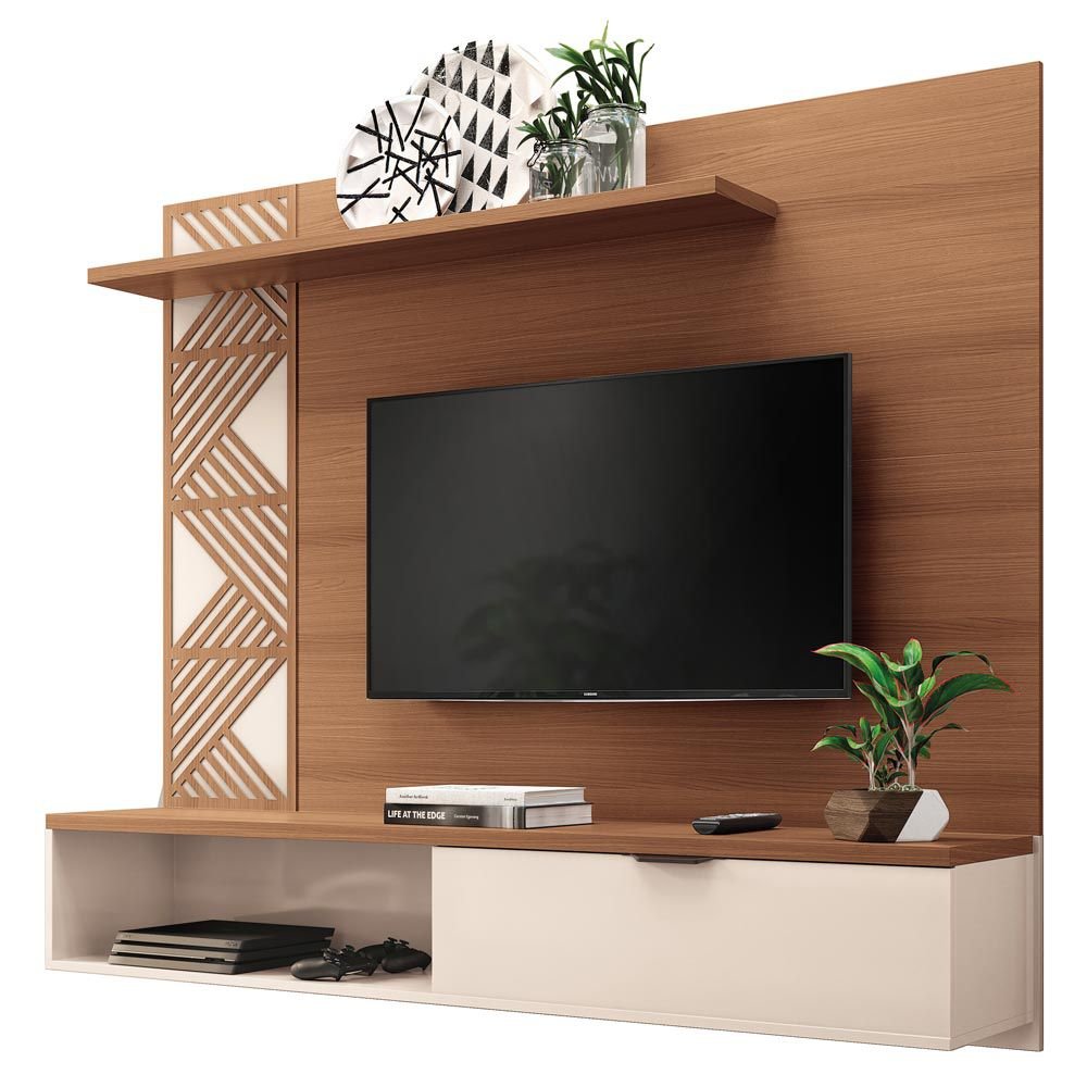 Painel para TV Chennai até 50 Polegadas Nature/Off White - Gran Belo ...