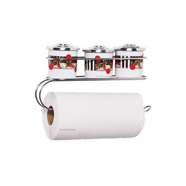 Kit Condimento Potes Tempero Papel Toalha Pimenta 002 | MadeiraMadeira