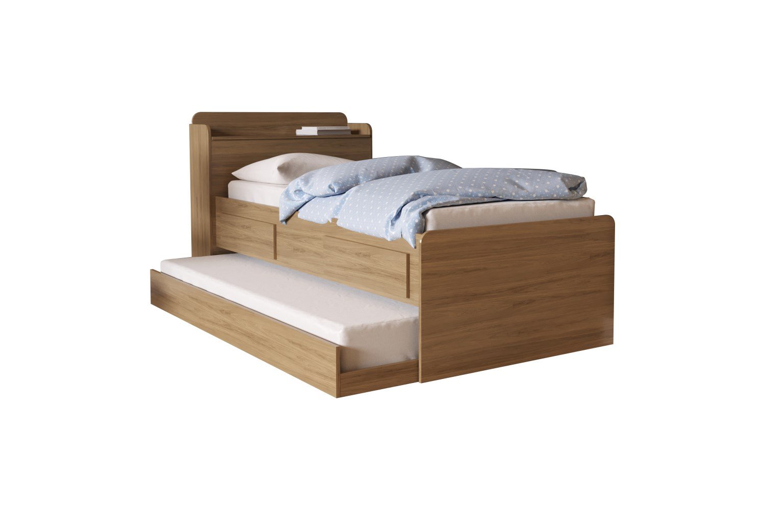 Bicama Solteiro Bibox Com Baú e Gavetas Ônix Hanover Robel Móveis | MadeiraMadeira