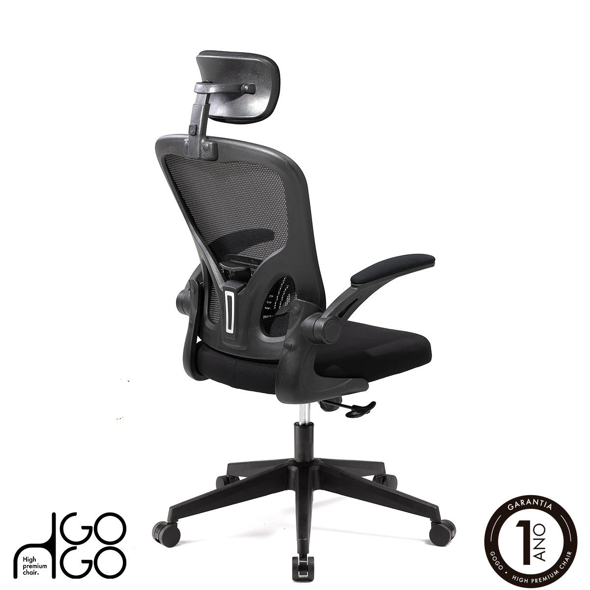 Cadeira Presidente Escritório Ergonômica Gogo Chair Go100 Luxo - Preta ...