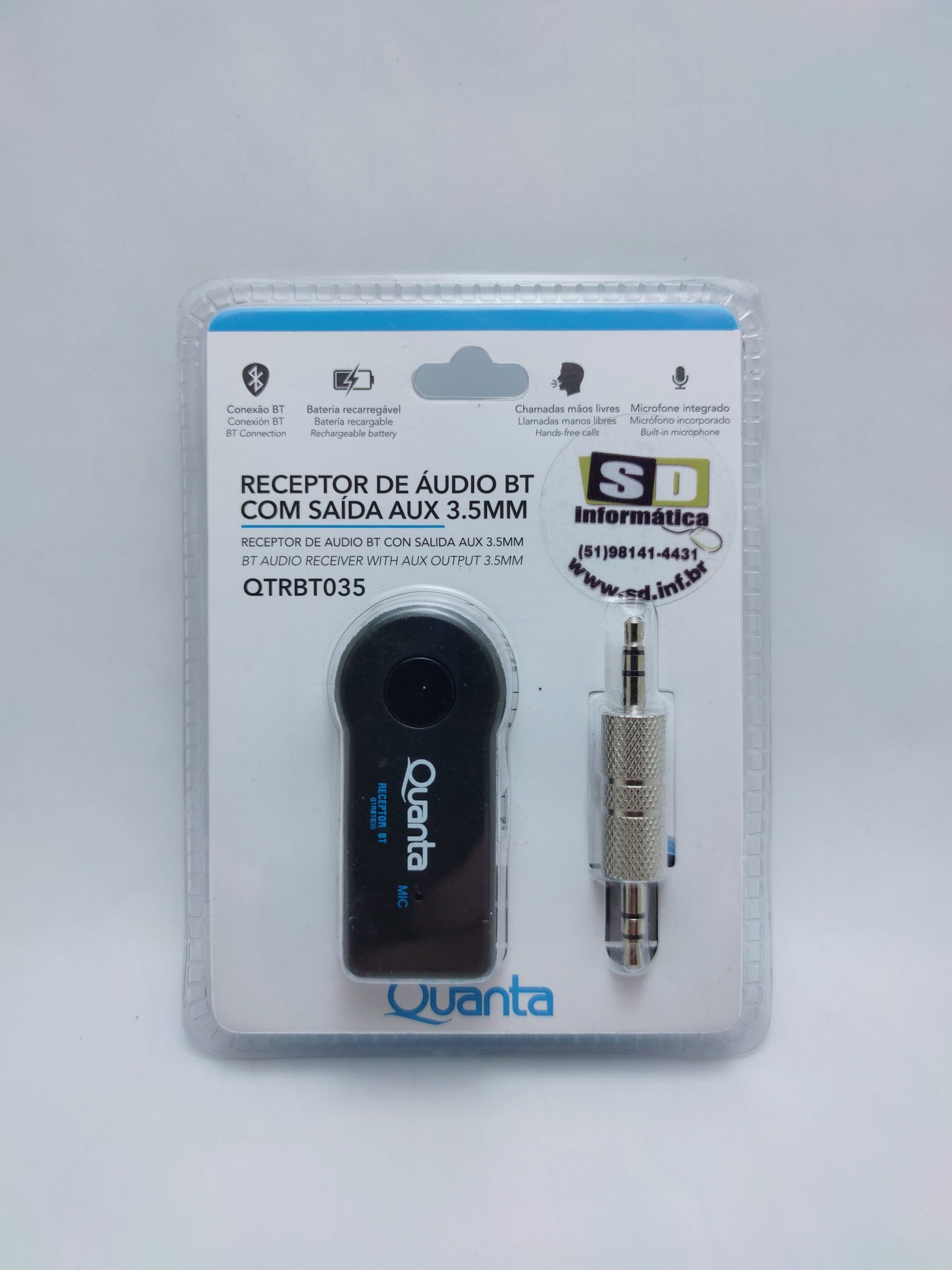ADAPTADOR RECEPTOR DE AUDIO BLUETOOTH C/ SAIDA P2 | MadeiraMadeira