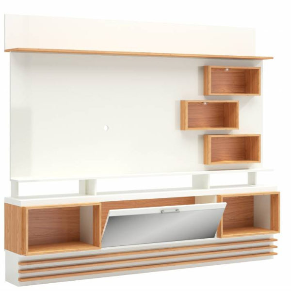 Rack com Painel Home Theater para TV 55 Polegadas 220x187 cm Dalla ...