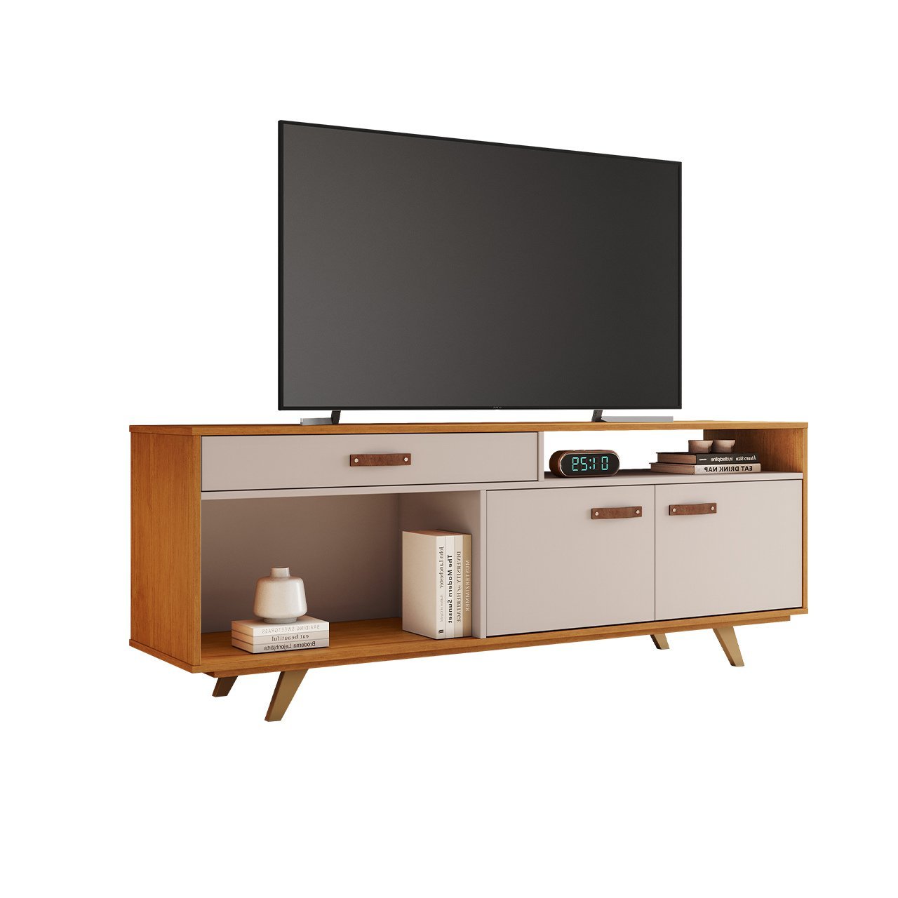 Rack para TV de Até 65 Polegadas Ímpar JCM Movelaria RACK ÍMPAR CINAMOMO FOSCO/OFF JCM ...