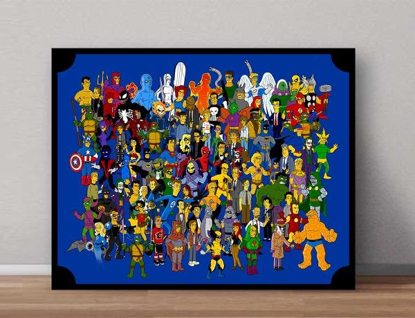 Quadros Decorativos Personagens 0053 - Medidas: 50cm x 40cm ...
