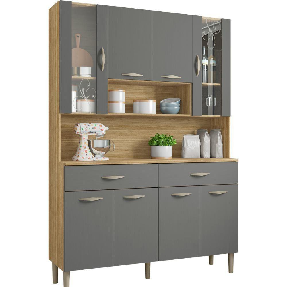 Kit Cozinha 8 Portas E 2 Gavetas Freijó | MadeiraMadeira