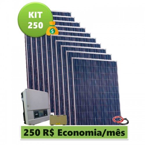 KIT 250 - Kit Geração de Energia Elétrica. Economia de 275 a 325R$/mês ...