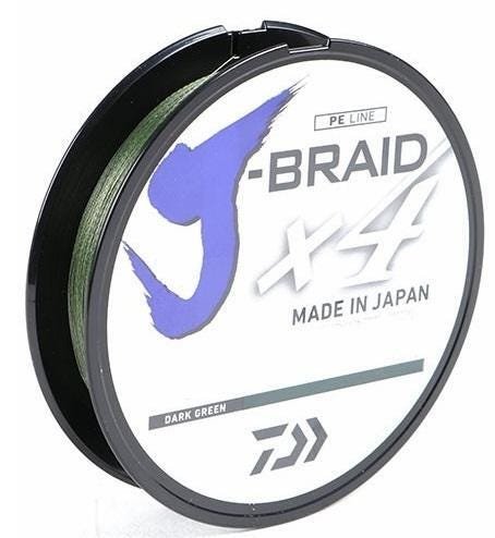 Linha multifilamento Daiwa J-Braid 4X - 0,33 mm - 50 lbs - 135 m - Verde | MadeiraMadeira