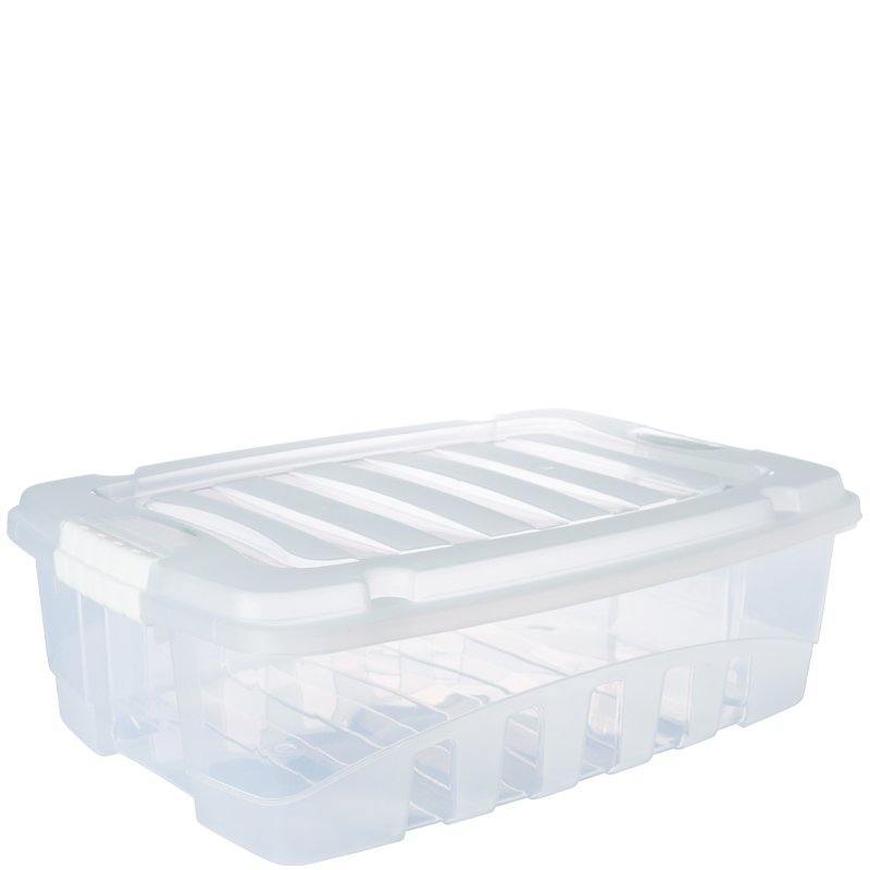 Caixa organizadora baixa com tampa Gran Box 26,5 litros Plasutil ref ...