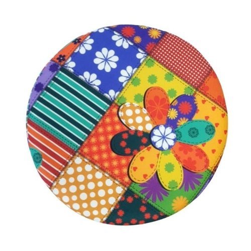 PUFF PUF PUFE LUXO REDONDO DECORATIVO GIVEN SUEDE PATCHWORK - TF ...