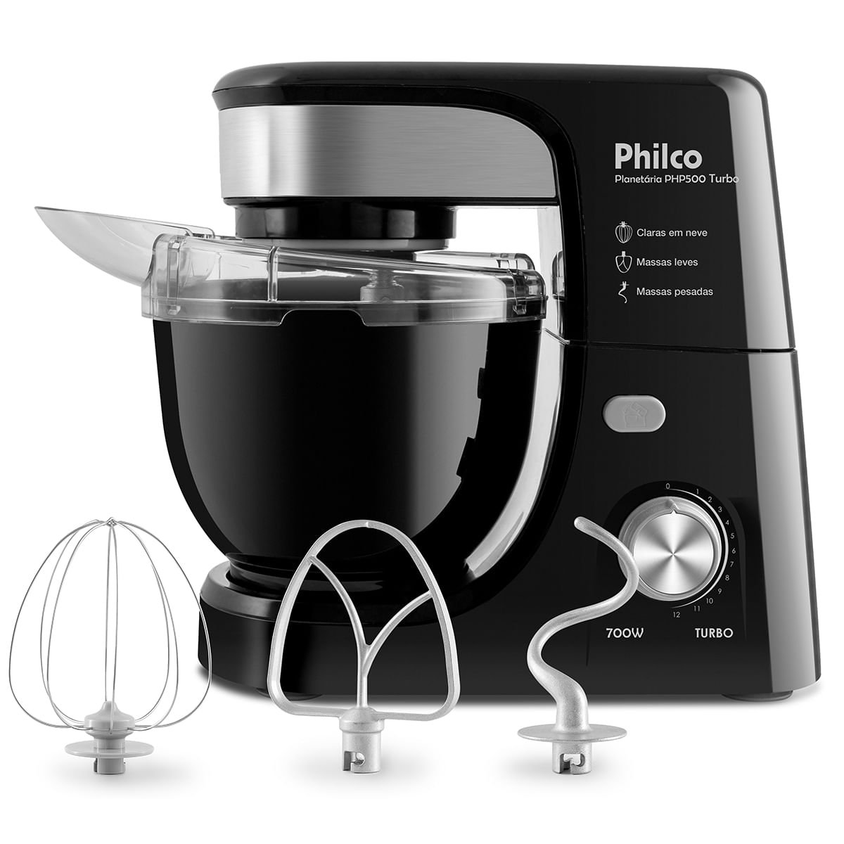 Batedeira Planetária Philco PHP500PS Turbo 700W 220V | MadeiraMadeira