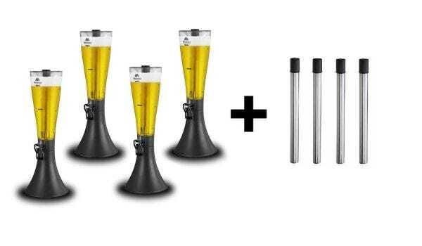 Kit 4 Torres De Chopp E Cerveja 2,5 Litros Marchesoni Marcbeer Mb.2.250 ...