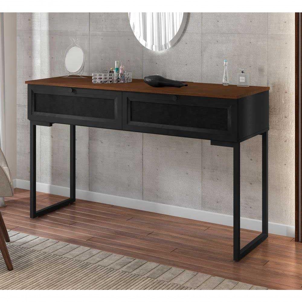 Aparador Buffet Iron Imbua/preto/preto - Smarter Moveis | MadeiraMadeira