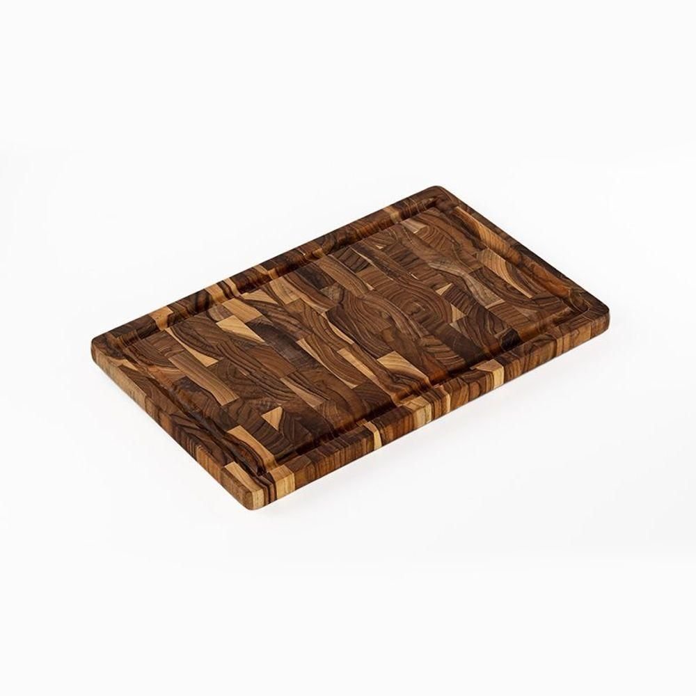 Tábua para Corte com Canaleta em Madeira Teca Invertida - Stolf 39x25 ...