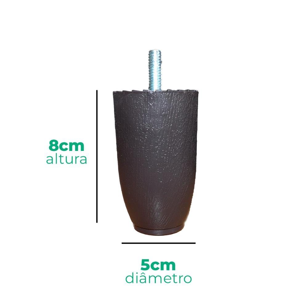 Pé De Cama Box/Baú Com Bucha Americana Kit 7 Pés 8 cm Casal ...