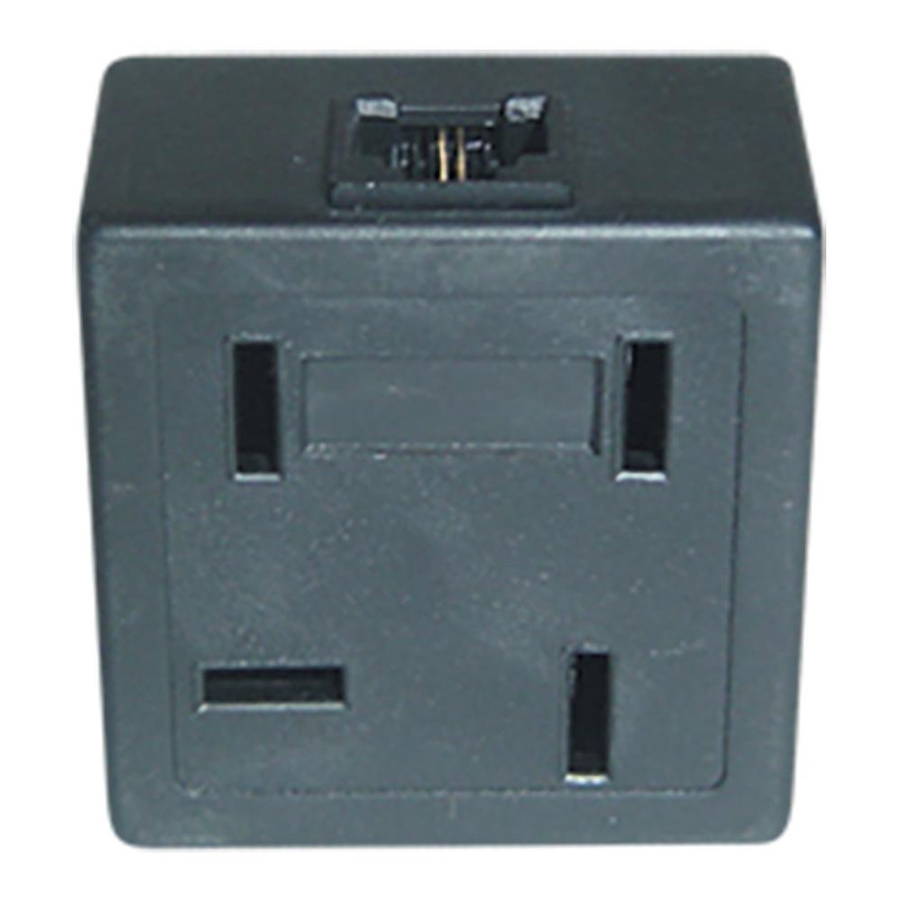 Plug Adaptador Duplo Fone/ Fax/ Modem Preto | MadeiraMadeira