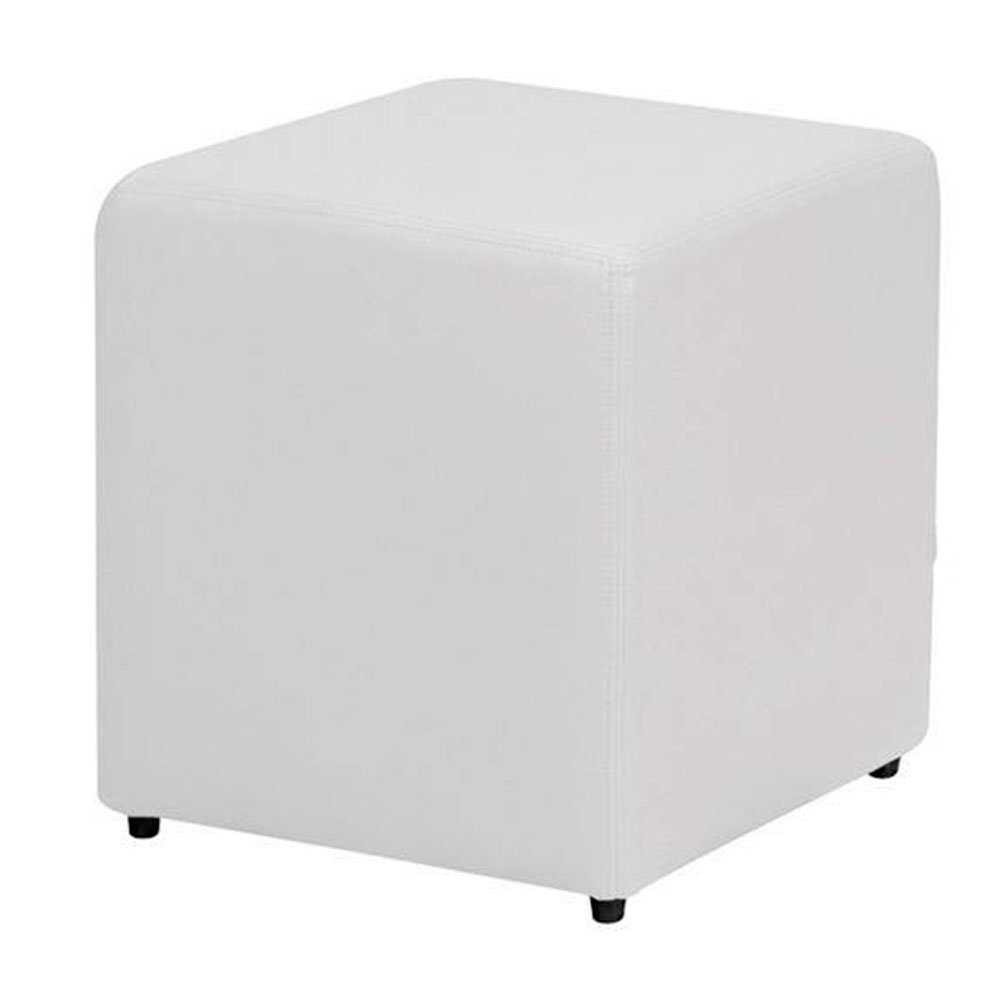 Puff Branco Desing Ideal para Casa | MadeiraMadeira