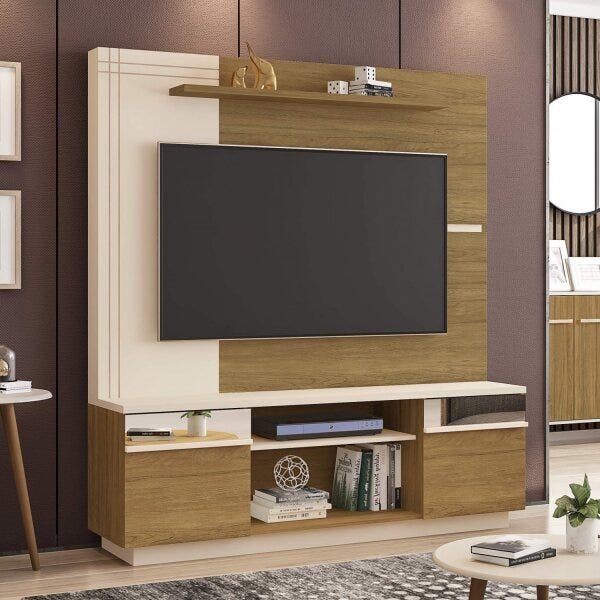 Estante Home para TV de 60 Polegadas com Espelhos Aruba Móveis Bechara ...