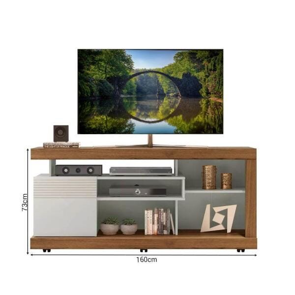 Rack para TV para TV até 60 Polegadas Gramado Off White Nogueira ...