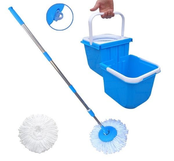 Balde Mop Esfregão Microfibra Com Centrífuga Espremedor | MadeiraMadeira