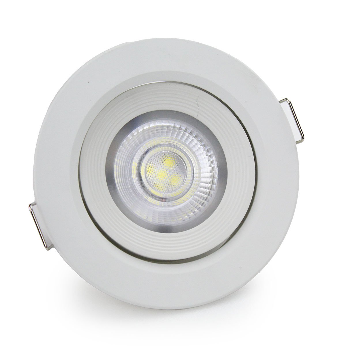 Kit 10 Luminaria Foxlux Spot Led 5W Redondo 6500K Bivolt | MadeiraMadeira