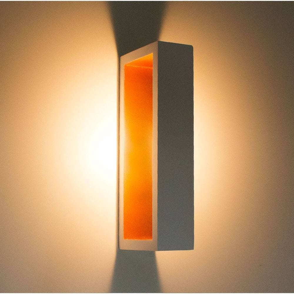 Kit Com 3 Arandelas Led Efeito Decorativa Parede Teto 10w 50cm Branca ...