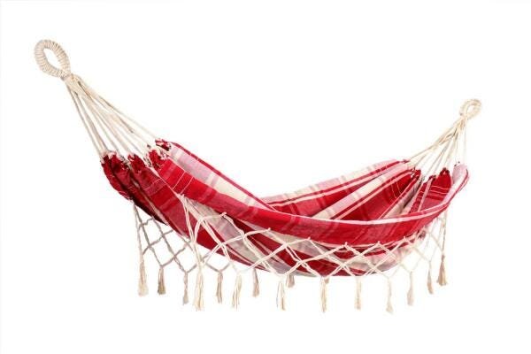 Rede Baby Bebê para Berço 100 Algodão Natural com Vermelho | MadeiraMadeira