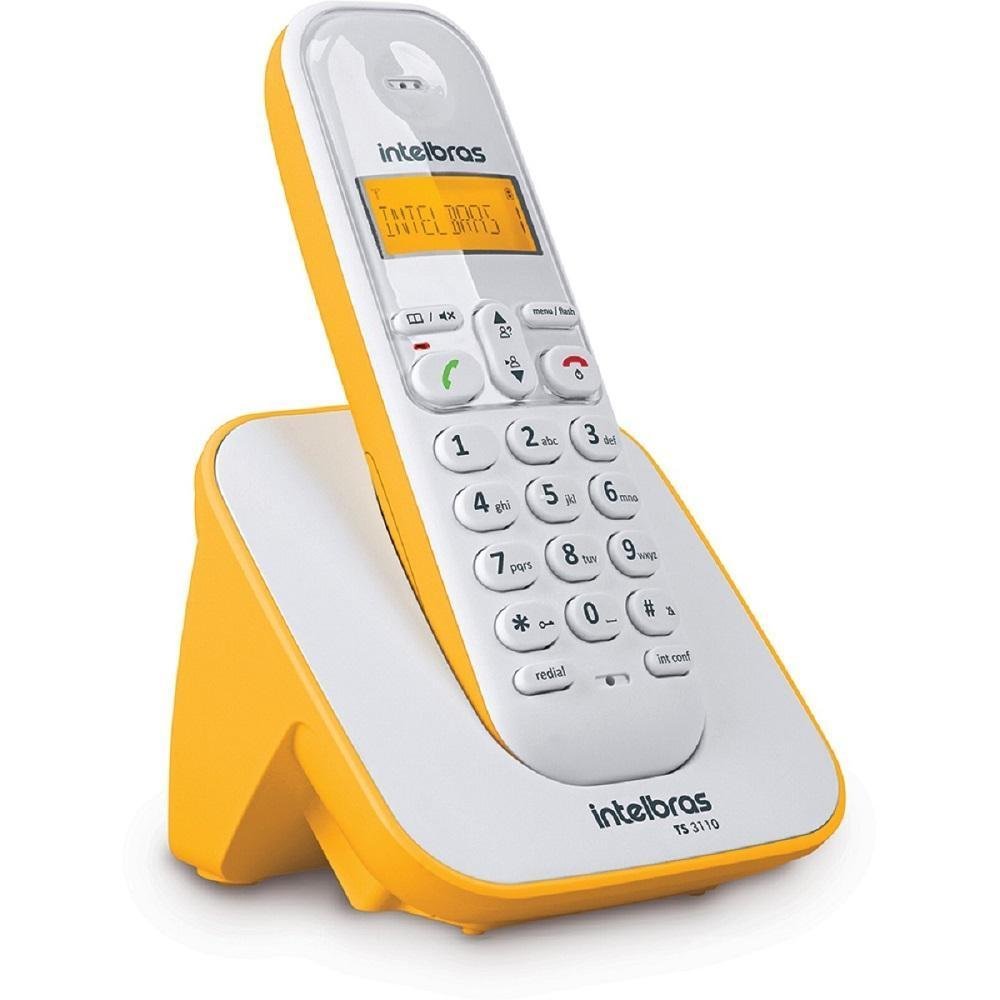 Aparelho Telefone Fixo Semfio Digital Amarelo Intelbras Bina ...