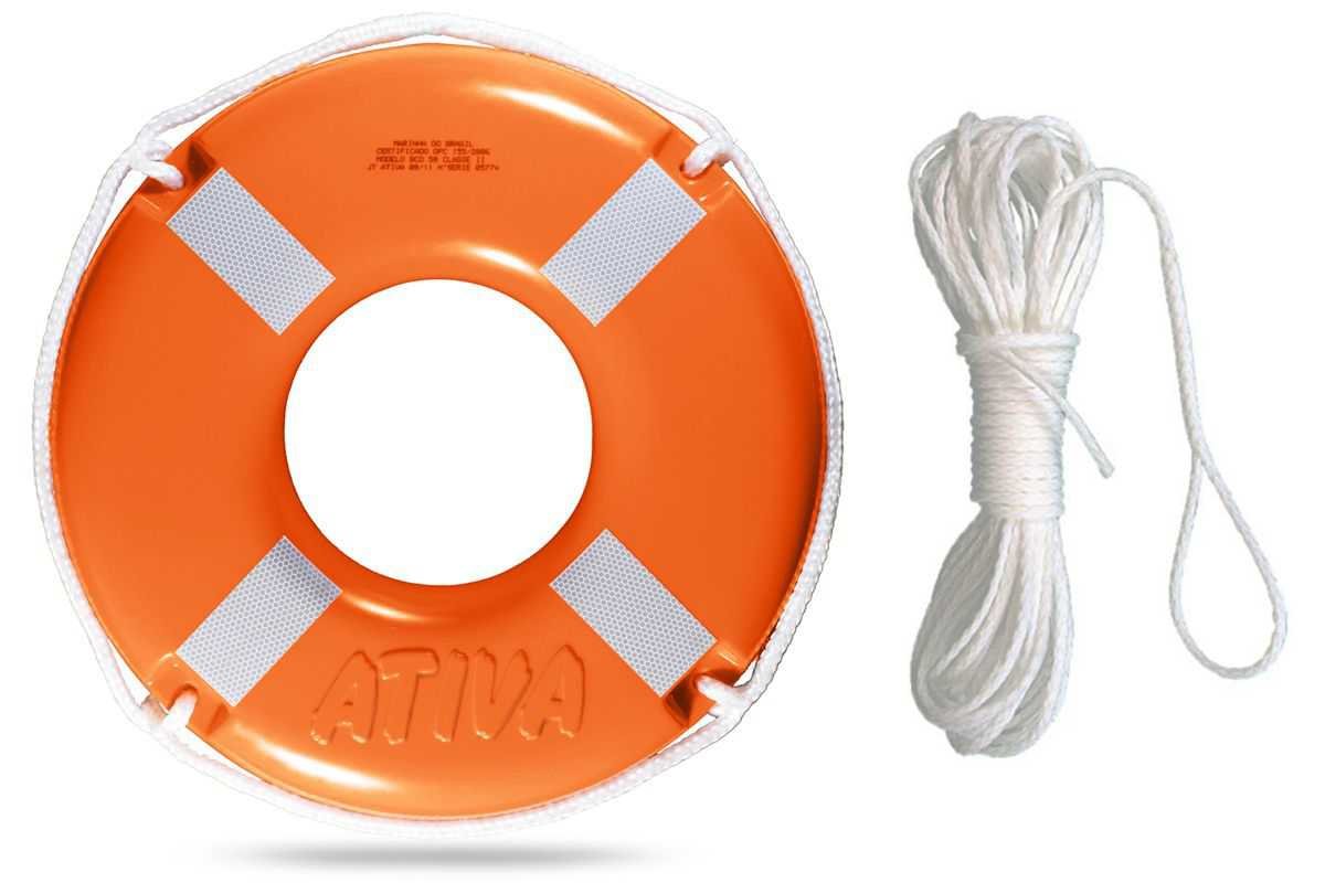 Kit Boia Salva Vidas Circular + Retinida Ativa Náutica Boia circular ...