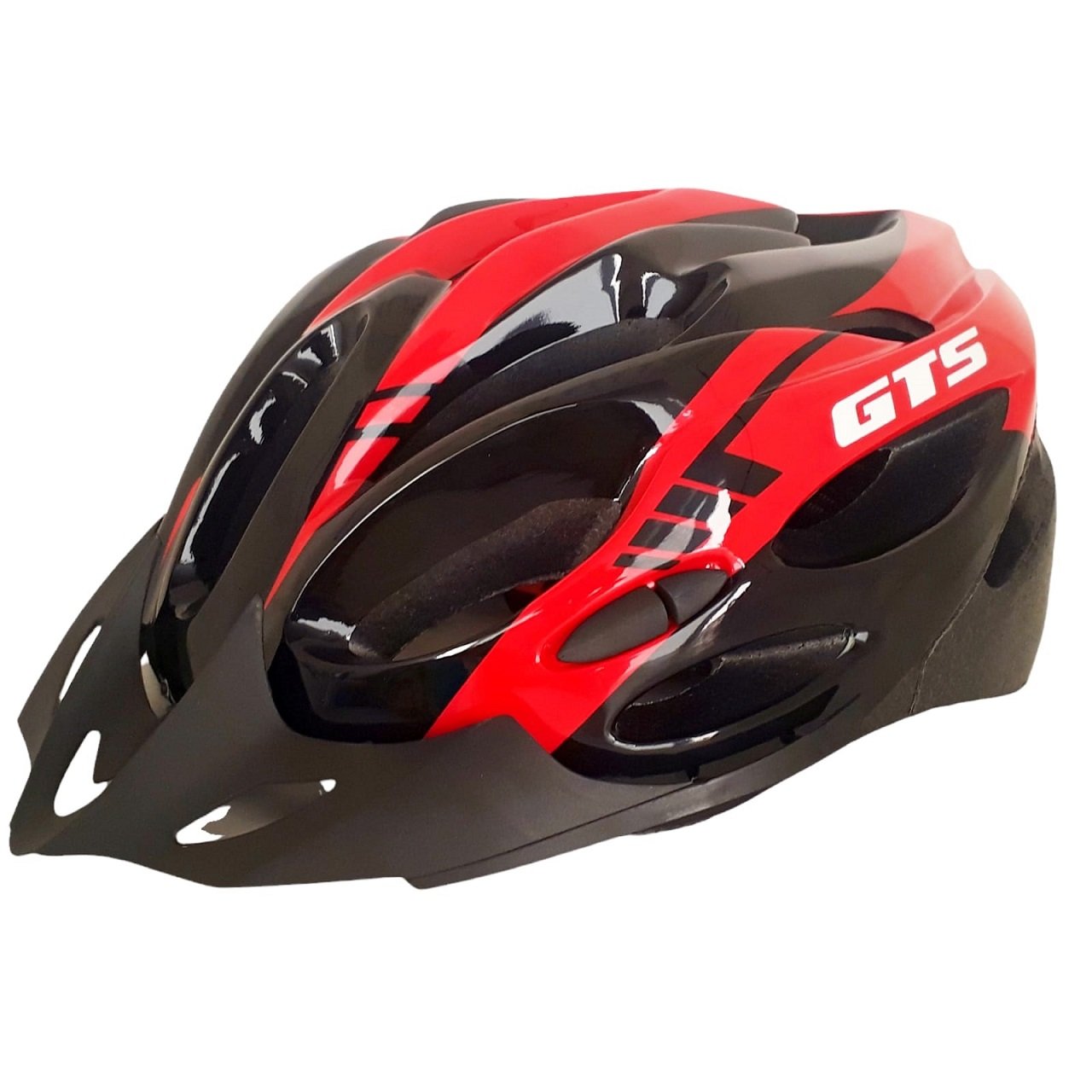 Capacete Ciclismo Mtb Com Led Sinalizador Tam.G Vermelho Gts:Vermelho/G ...