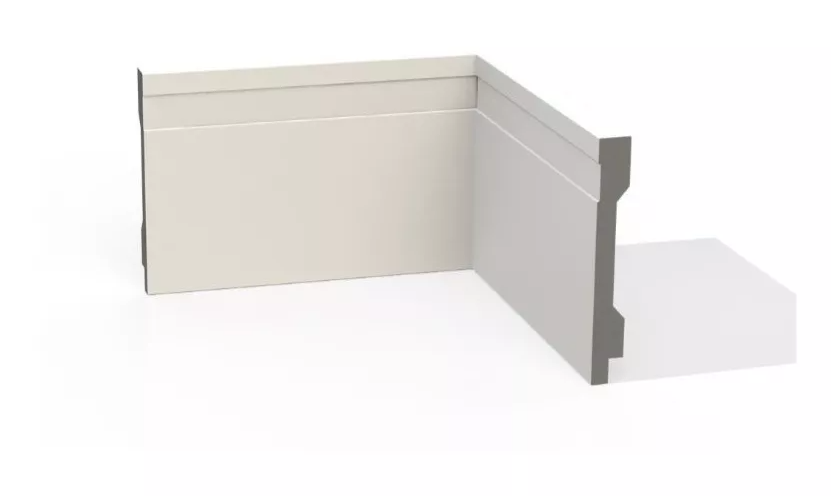 Kit 20 Barras Rodapé De Poliestireno 10 cm Altura RP77 | MadeiraMadeira