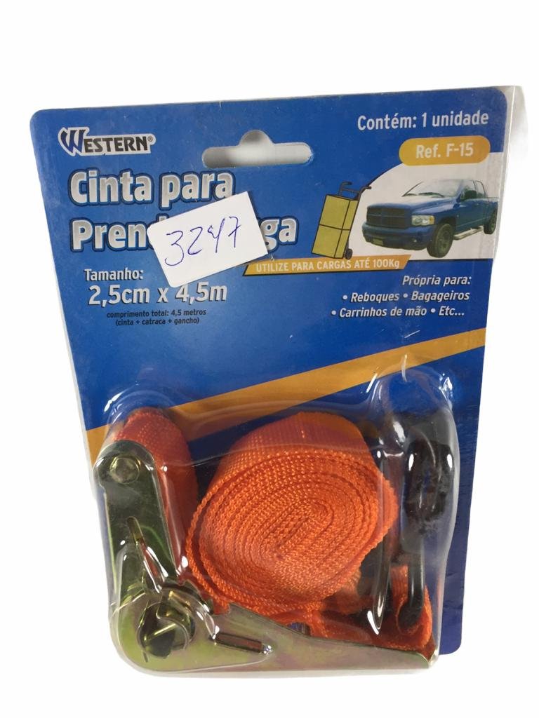 KIT 8 CINTA FITA PARA PRENDER CARGA 2,5CM X 4,5 METROS CATRACA E GANCHO ...