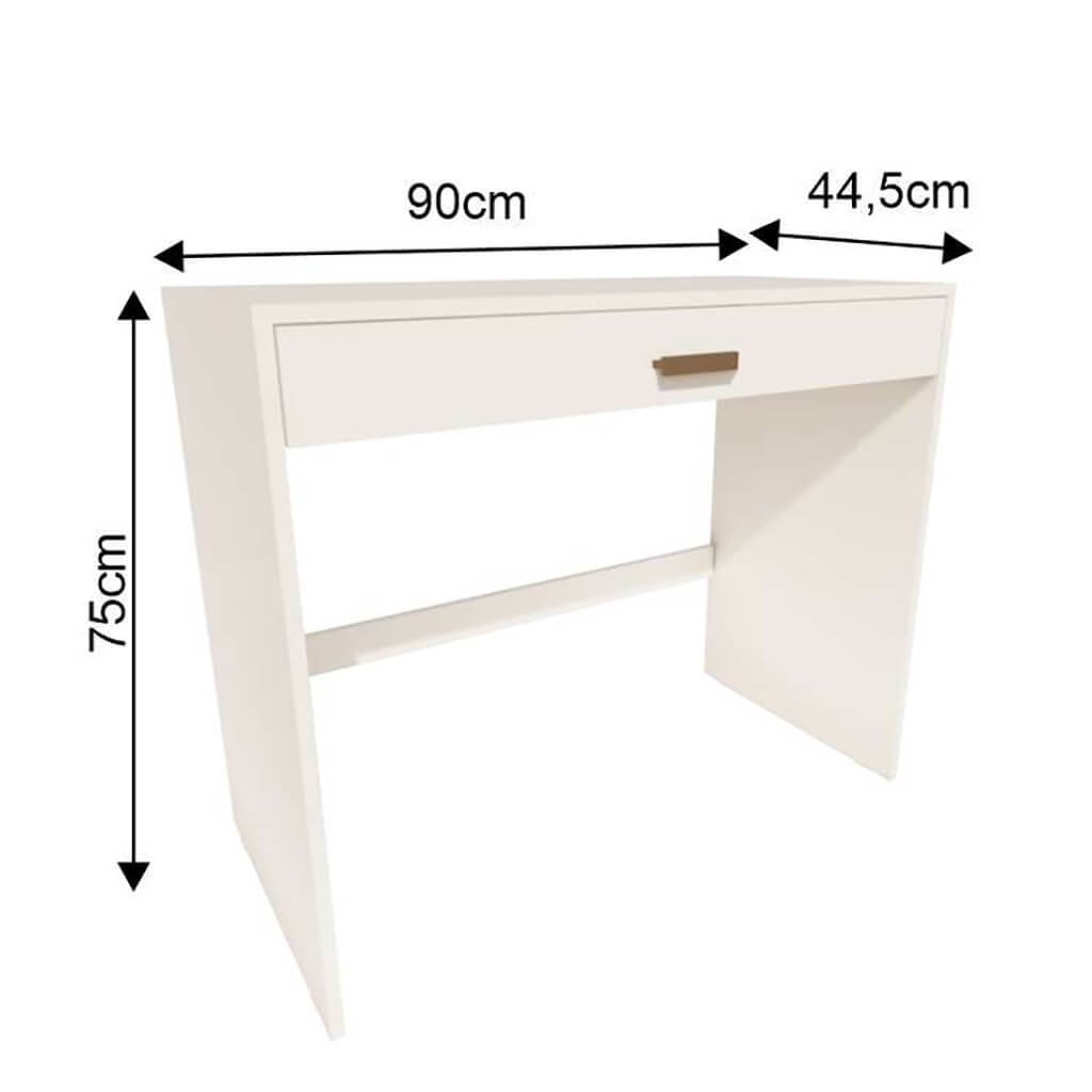 Escrivaninha Moderna 1 Gaveta Grande Branco | MadeiraMadeira
