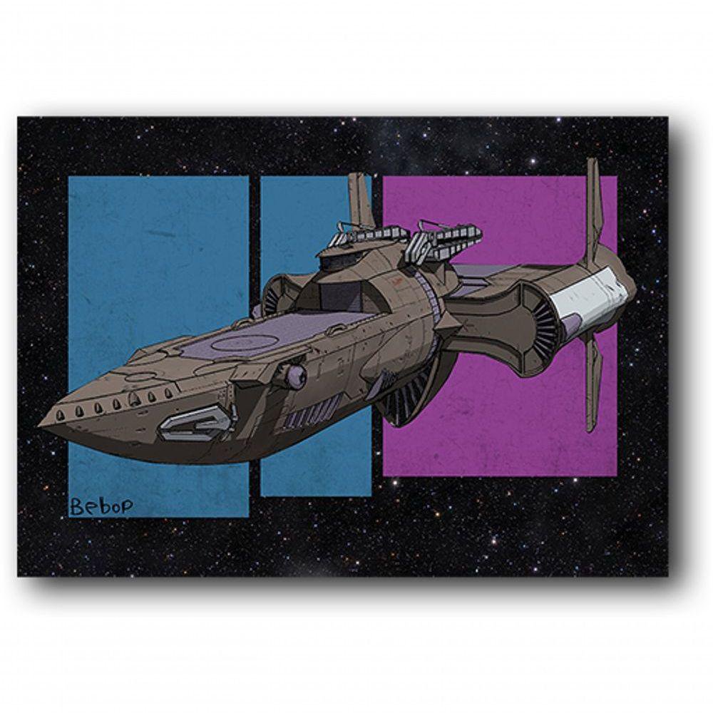 Placa Decorativa - Cowboy Bebop: Nave Bebop - Pequena | MadeiraMadeira