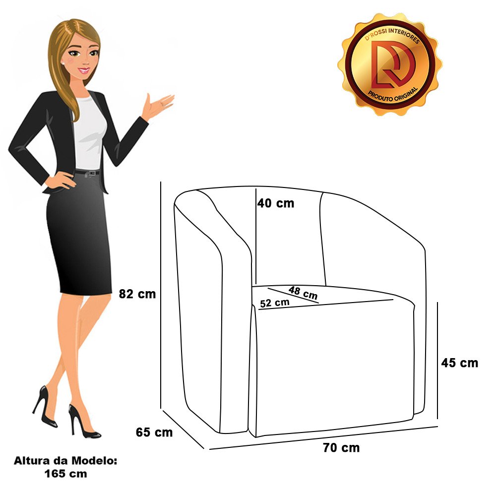 Poltrona Sala de Estar Base Giratória Stella Max Bouclê Menta D03 - D ...