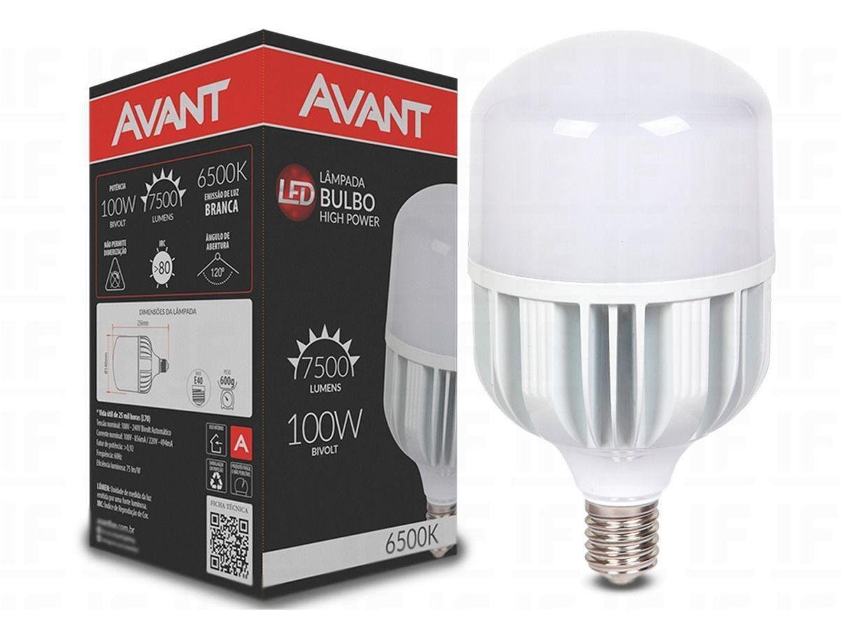Lâmpada Bulbo Hp 100W Luz Branco Frio 6500K 7500Lm - Avant | MadeiraMadeira