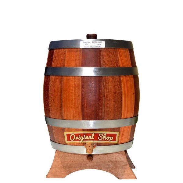 Barril Decorativo de Madeira Bálsamo Vertical Prime/Luxo 2L ...