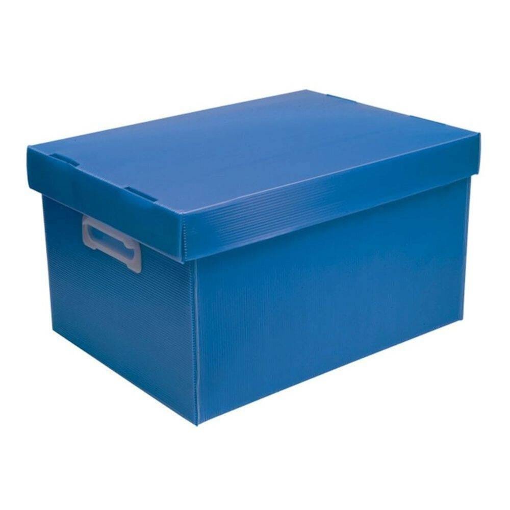 Caixa Organizadoraa The Best Box M Azul Polibras | MadeiraMadeira