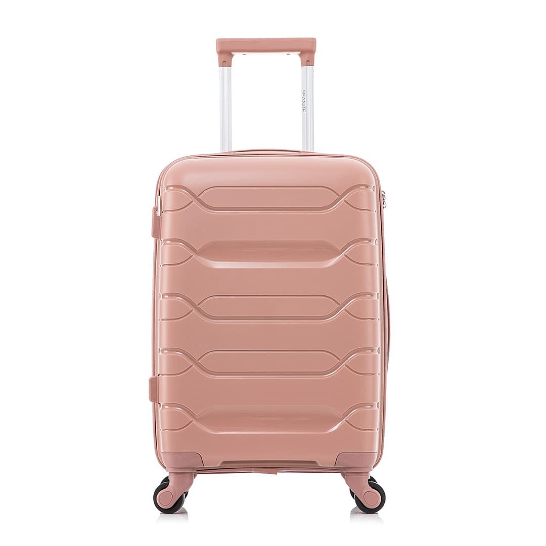 Mala de Viagem Grande em Polipropileno Algarve Rose Rodinha Simples ...