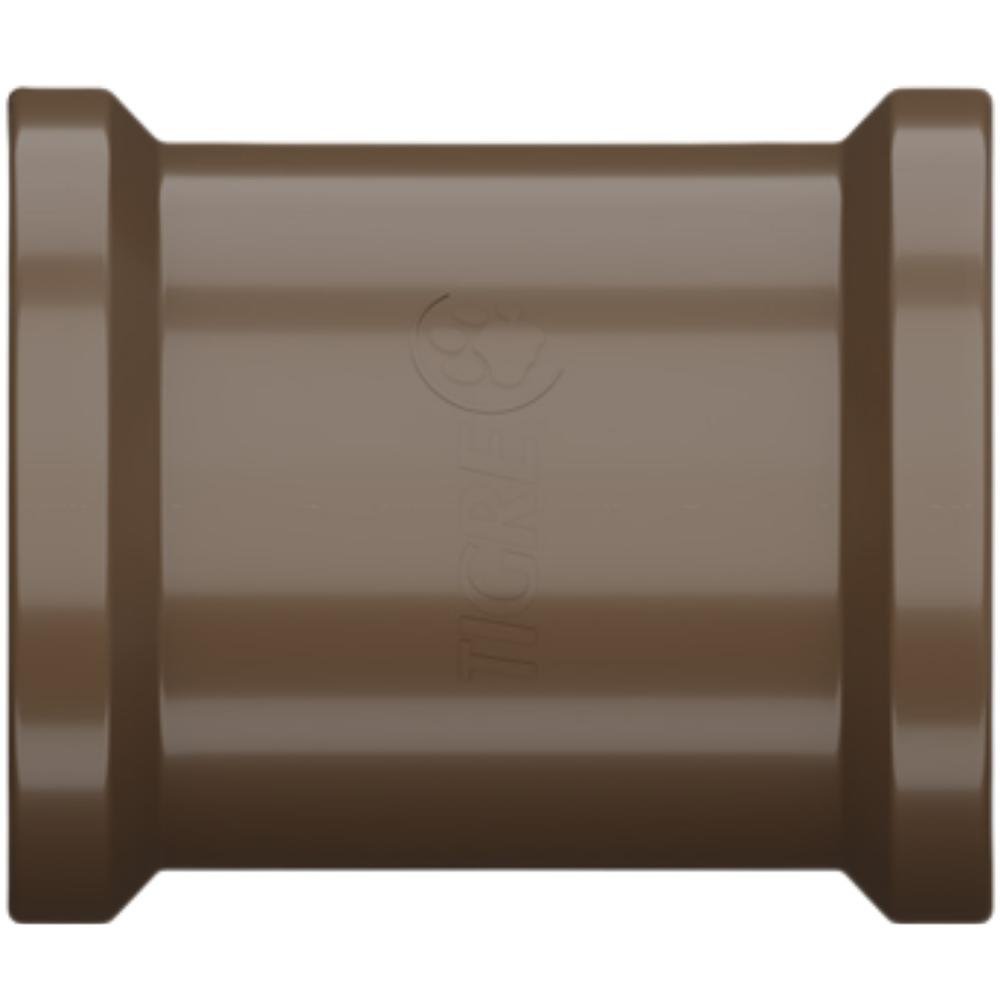 Luva Soldável Lisa Simples Pvc Marrom para Canos e Tubos de Água Fria 3 ...