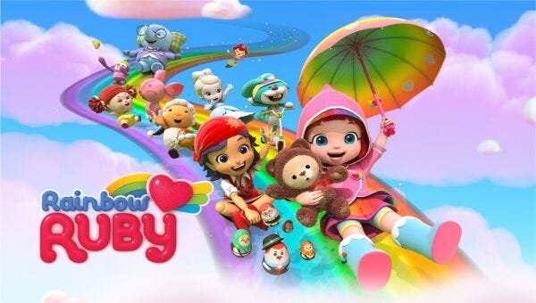 Painel de Festa Rainbow Ruby #05 - 150x100 | MadeiraMadeira