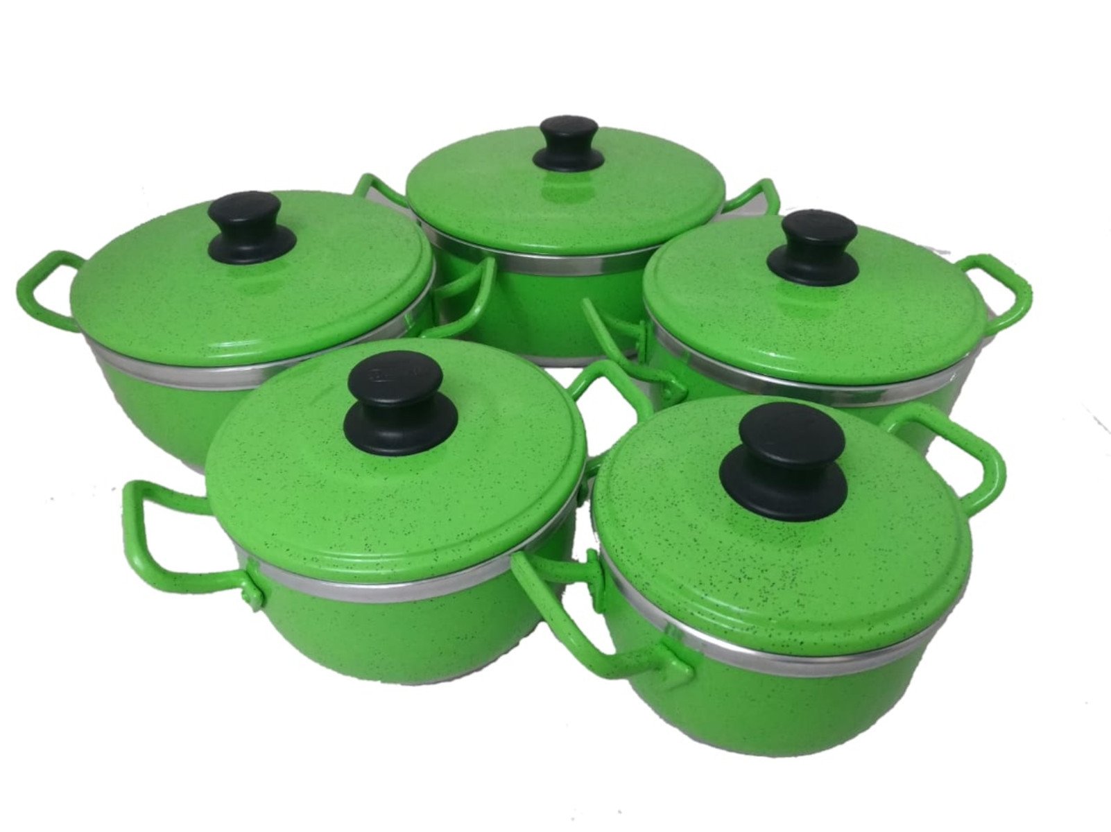 Jogo de Panelas 5 peças Verde Alumínio Belmar | MadeiraMadeira