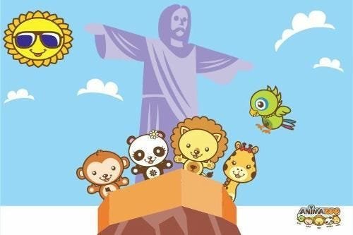 Painel de Festa Turminha Do Animazoo #05 - 150x100 | MadeiraMadeira