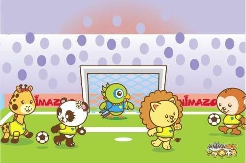 Painel de Festa Turminha Do Animazoo #02 - 120x80 | MadeiraMadeira