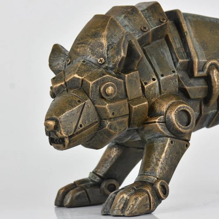 Estatueta Lobo Robô Resina | MadeiraMadeira