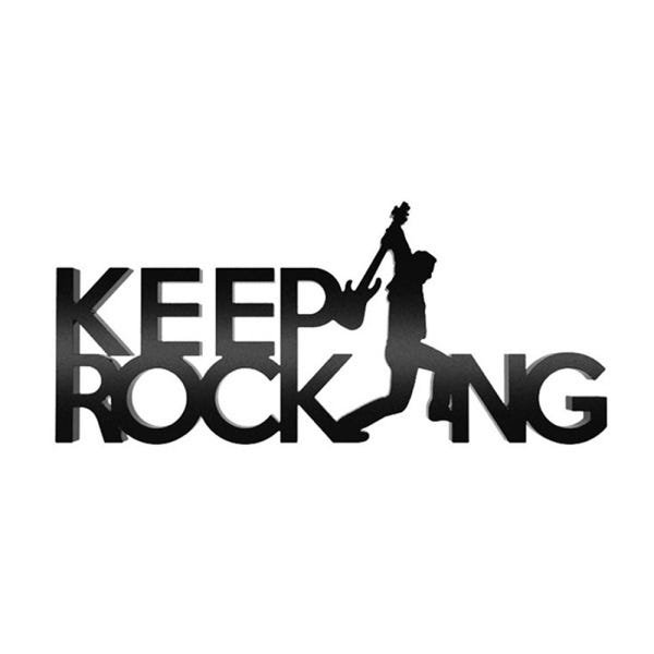 Palavra Keep Rocking | MadeiraMadeira