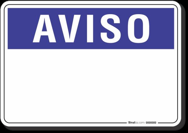 PLACA AVISO PERSONALIZADA | MadeiraMadeira