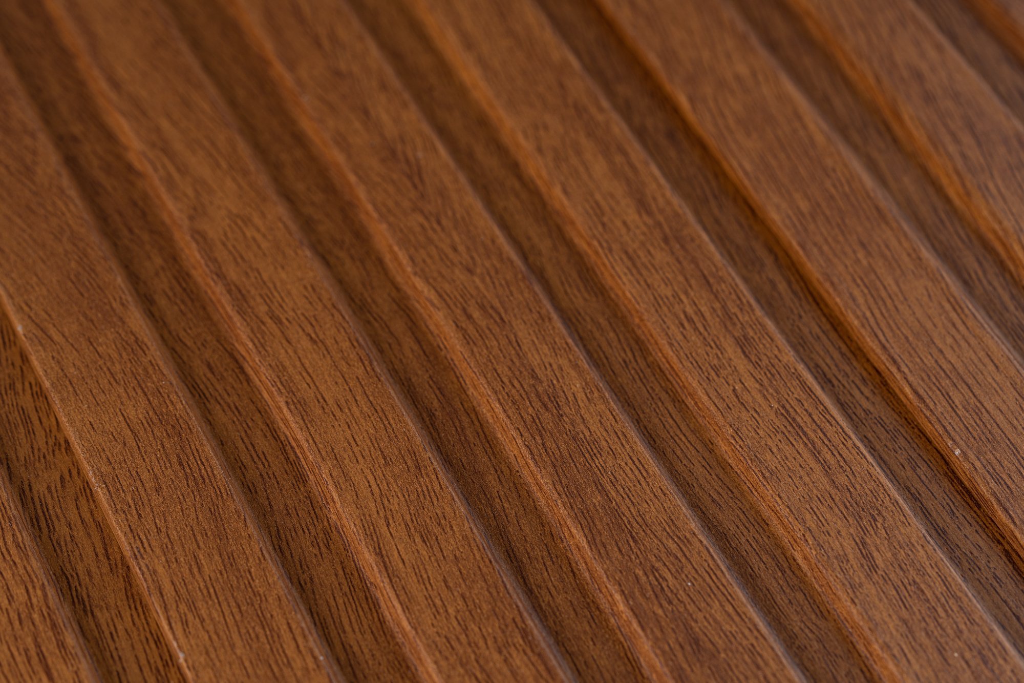 Placa Ripada de MDF Modular Leve 14x60cm com fita 3m ripado:Marrom ...